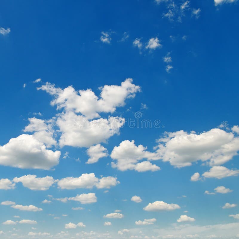 Blue Sky and Cumulus Clouds Stock Image - Image of beauty, meteorology ...