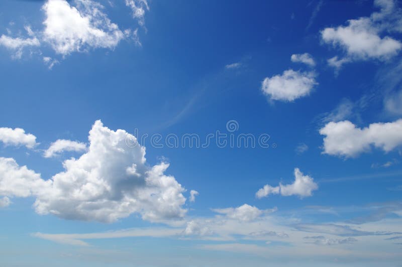 Blue Sky and Cumulus Clouds Stock Photo - Image of climate, cumuli ...