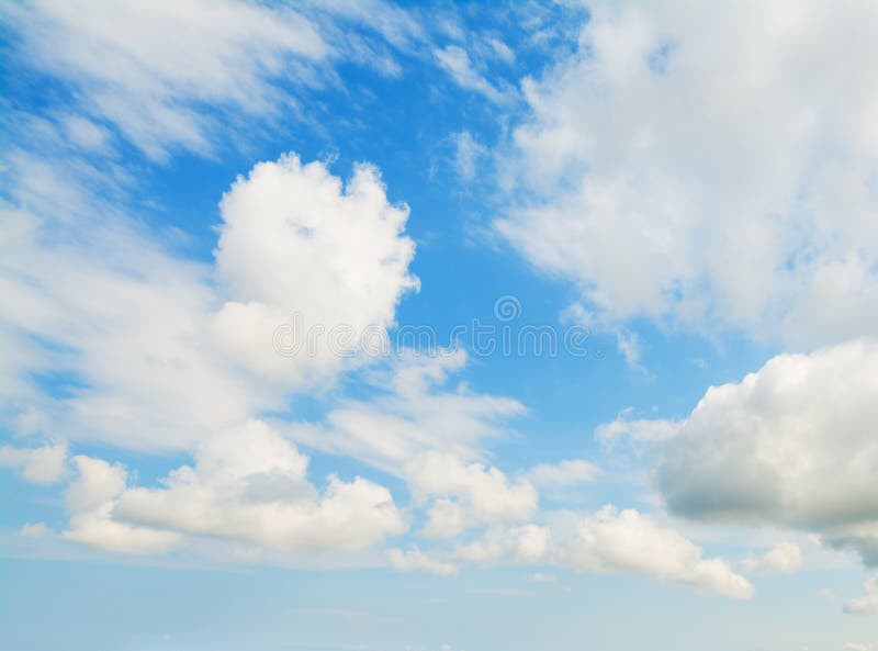 Blue Sky with Cumulus Clouds Stock Photo - Image of nature, cloudy ...