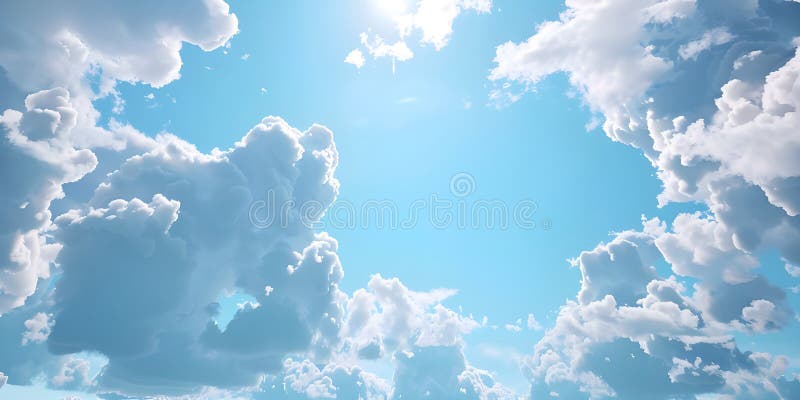 Blue Sky with Different Clouds Background Stock Illustration ...