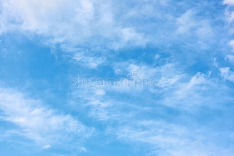 Blue Sky with Diffused Clouds Stock Photo - Image of heaven, blue ...