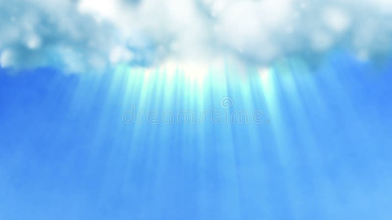 Blue Sky with a Divine Light Shining from the Clouds Stock Footage ...