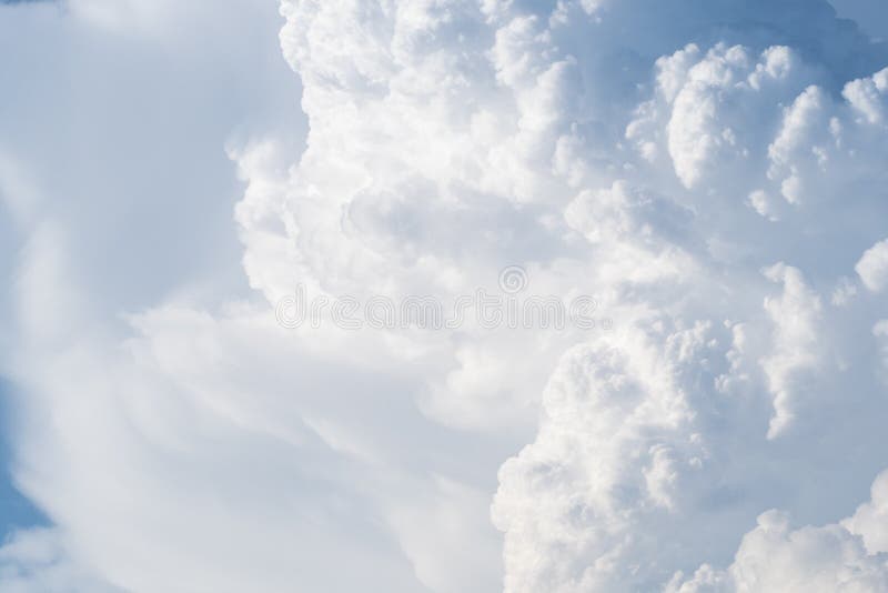 Blue Sky with Dramatic White Clouds Background Stock Image - Image of ...