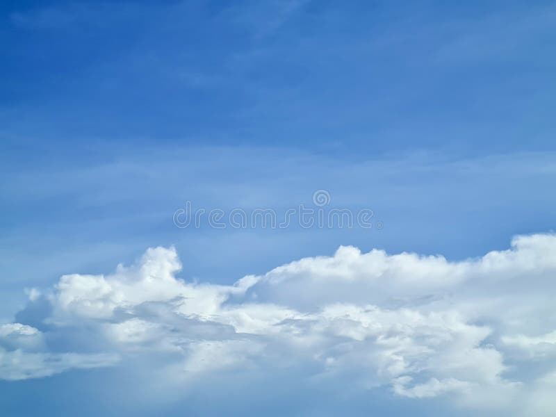 Blue Sky with Empty Space between Clouds Stock Image - Image of nature ...