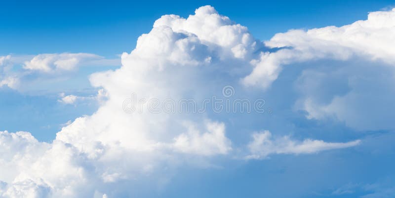 Blue Sky with a Few Clouds. the Sky is Very Bright and the Clouds are ...