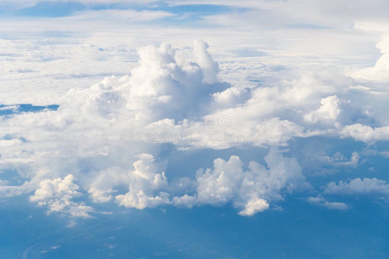 Blue Sky with a Few Clouds. the Sky is Very Bright and the Clouds are ...