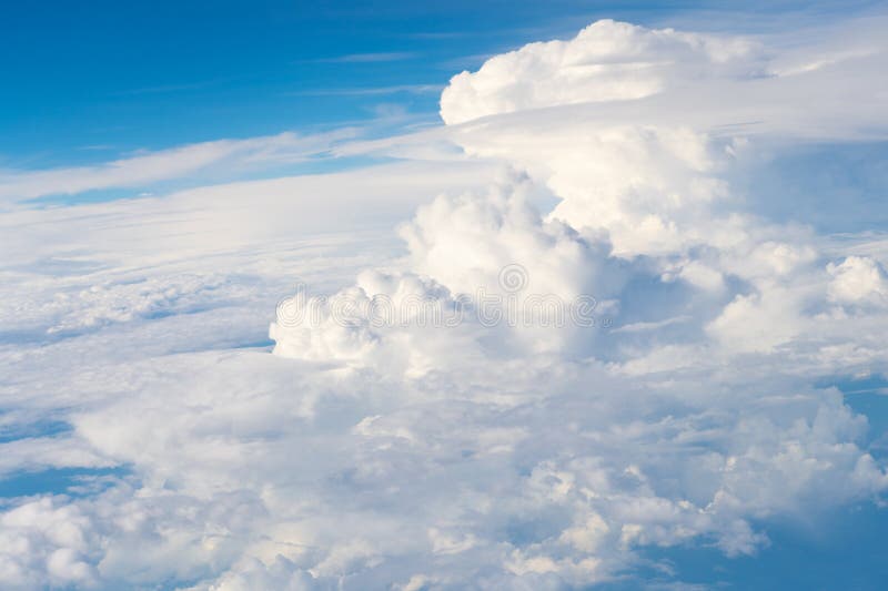 Blue Sky with a Few Clouds. the Sky is Very Bright and the Clouds are ...