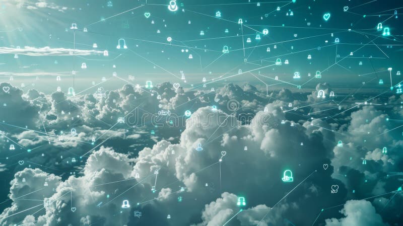 Blue Sky Filled with White Clouds Stock Photo - Image of scene, white ...