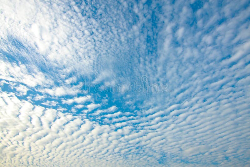Blue Sky and Fluffy Clouds Cirrocumulus on Nature Background Texture ...