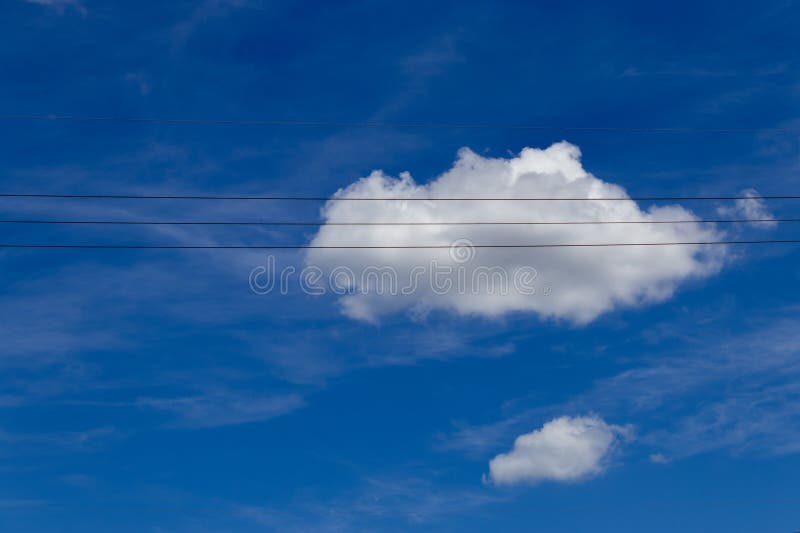 Blue Sky with Fluffy Clouds, Kanazawa, Japan Stock Photo - Image of ...