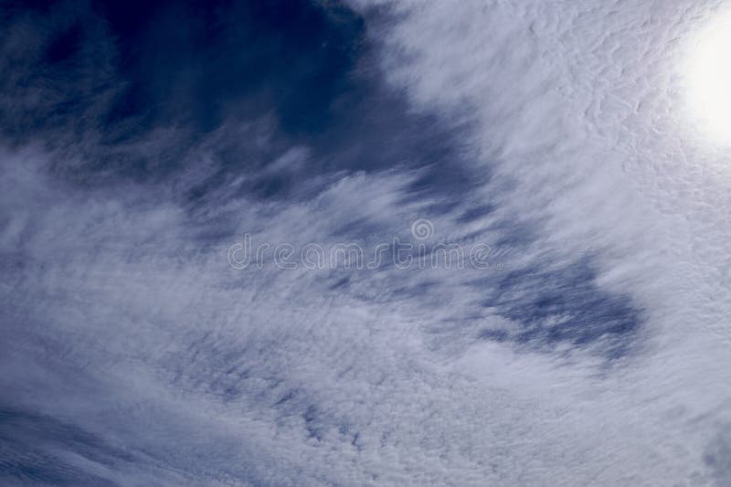 Blue Sky Full of White Clouds, Sunny Day Stock Photo - Image of ...