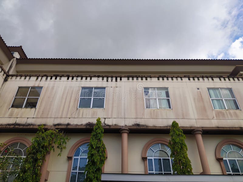 Blue Sky and Government Building Stock Image - Image of house, siding ...