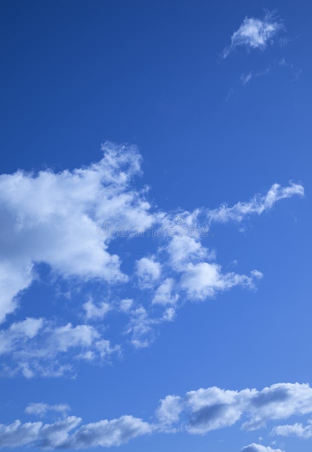 Blue Sky with Hard Clouds in Diagonal Stock Image - Image of freedom ...