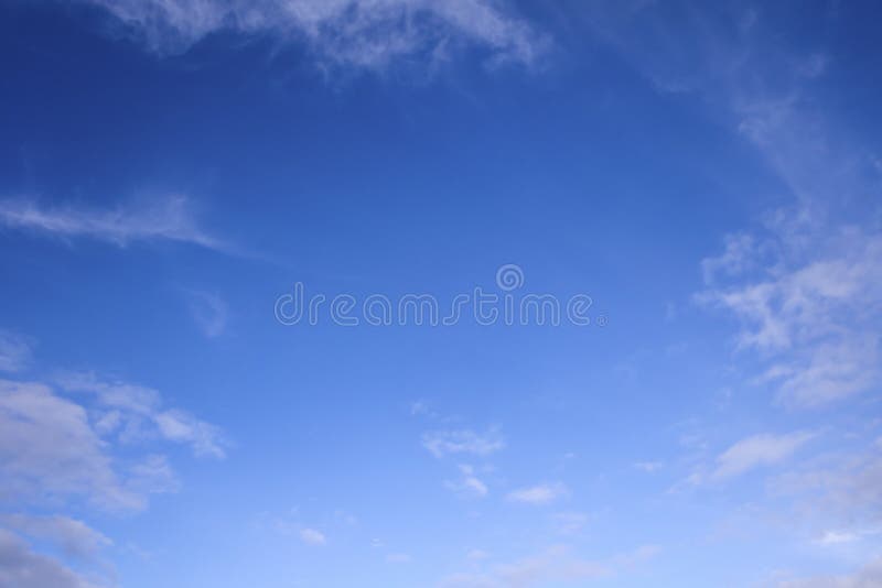 The Blue Sky Has Gentle Clouds and a Space To Send Messages. Stock ...