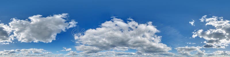Blue Sky in 360 Hdri Panorama in Equirectangular Format with Zenith and ...