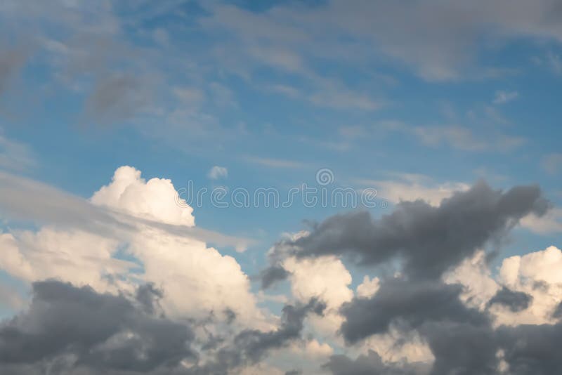 Blue Sky and Heavy Rain Clouds Stock Image - Image of natural, abstract ...