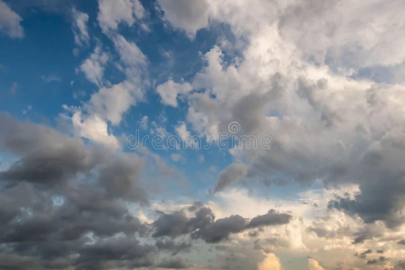 Blue Sky and Heavy Rain Clouds Stock Photo - Image of abstract, moody ...