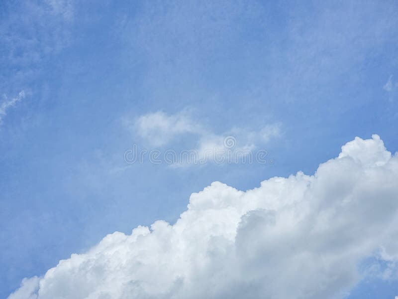 Blue Sky High Shape Outdoor Group of White Abstract Clouds Background ...
