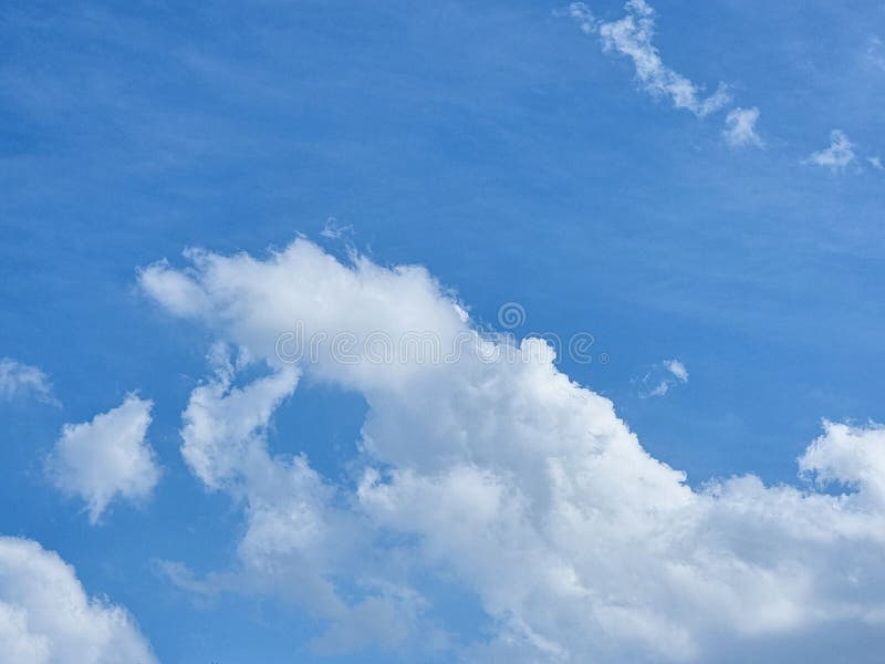 Blue Sky High Shape Outdoor Group of White Clouds Abstract Background ...