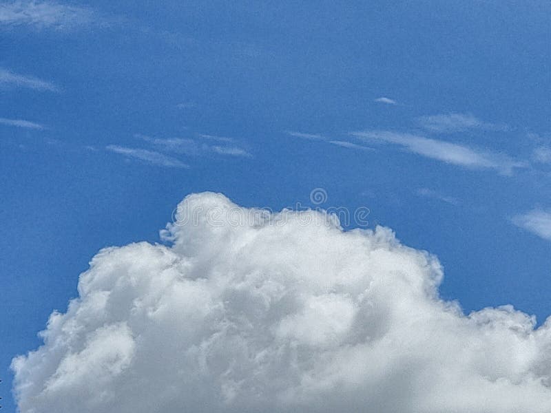 Blue Sky High Shape Outdoor Group of White Clouds Background in Summer ...