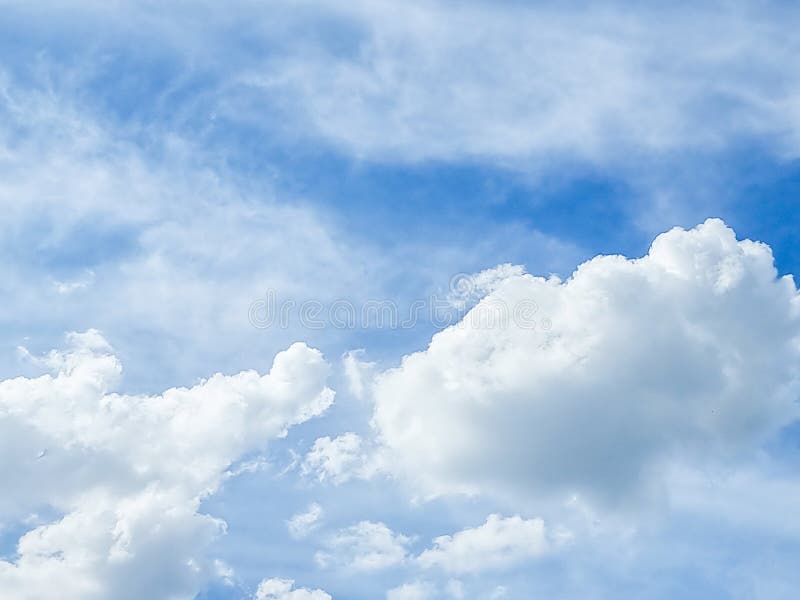 Blue Sky High Shape Outdoor Group of White Clouds Background in Summer ...