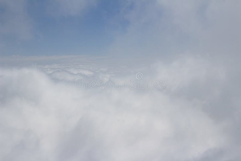 Blue Sky High View from Airplane Clouds Shapes Stock Photo - Image of ...