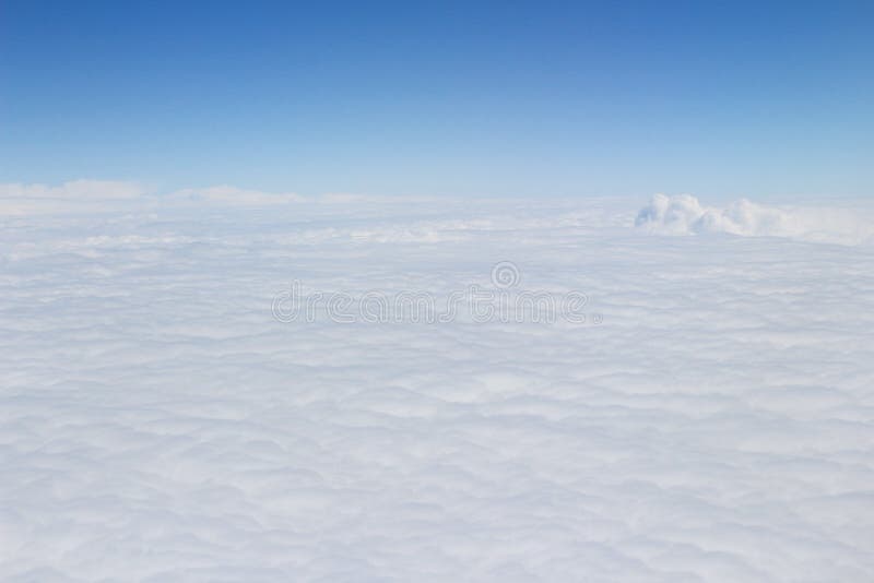 Blue Sky High View from Airplane Clouds Shapes Stock Photo - Image of ...