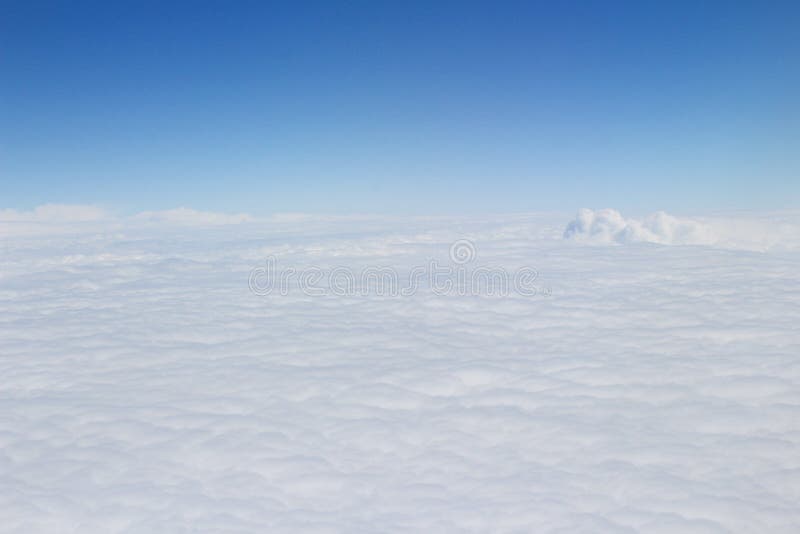 Blue Sky High View from Airplane Clouds Shapes Stock Photo - Image of ...