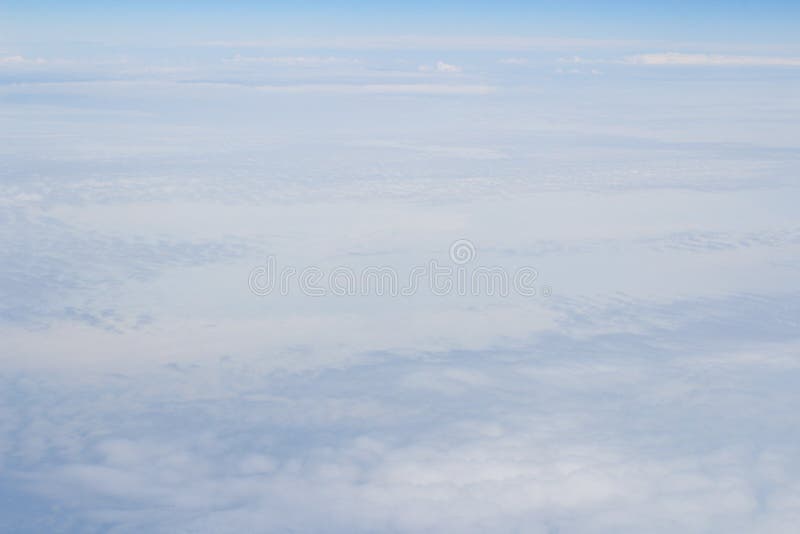 Blue Sky High View from Airplane Clouds Shapes Stock Image - Image of ...