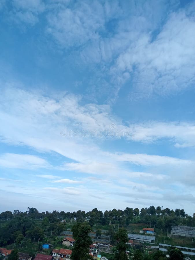 Blue sky in lembang stock photo. Image of field, bandung - 266116098