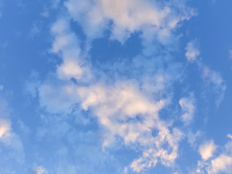 Blue Sky with Light Clouds for Background, Full Screen Image Stock ...