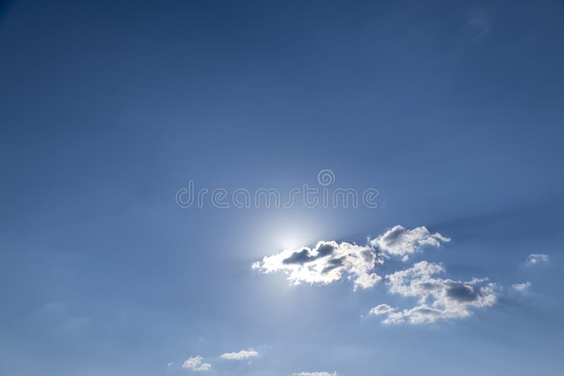 Blue Sky with Light Clouds in Windy Weather Stock Image - Image of blue ...