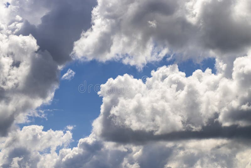 Blue Sky with Light Clouds in Windy Weather Stock Photo - Image of ...
