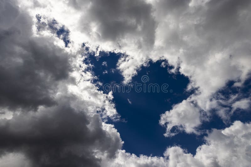 Blue Sky with Light Clouds in Windy Weather Stock Image - Image of ...