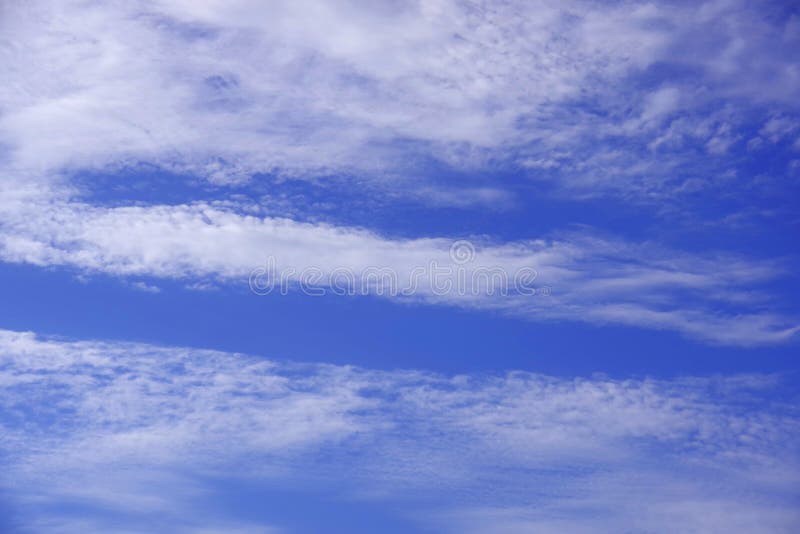 White Cirrus Clouds in Light Blue Sky. Cloudscape. Nature Background ...