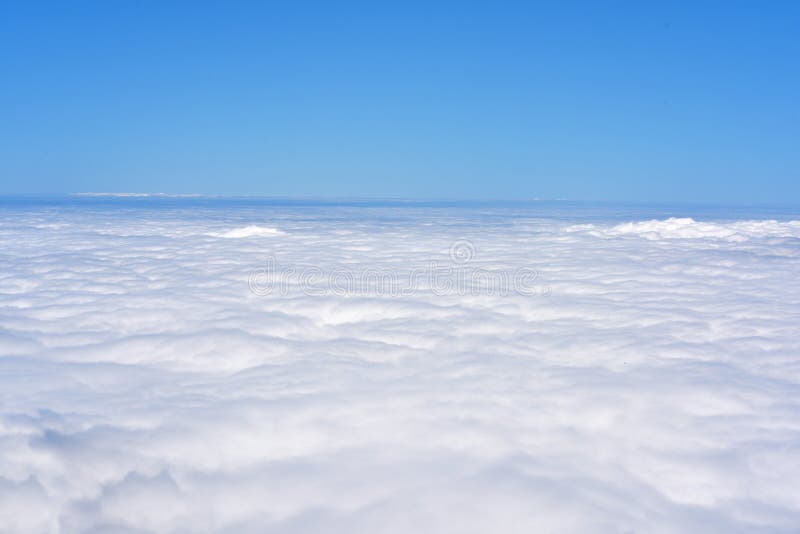 Blue Sky with Line of Clouds. Stock Photo - Image of nature, clear ...