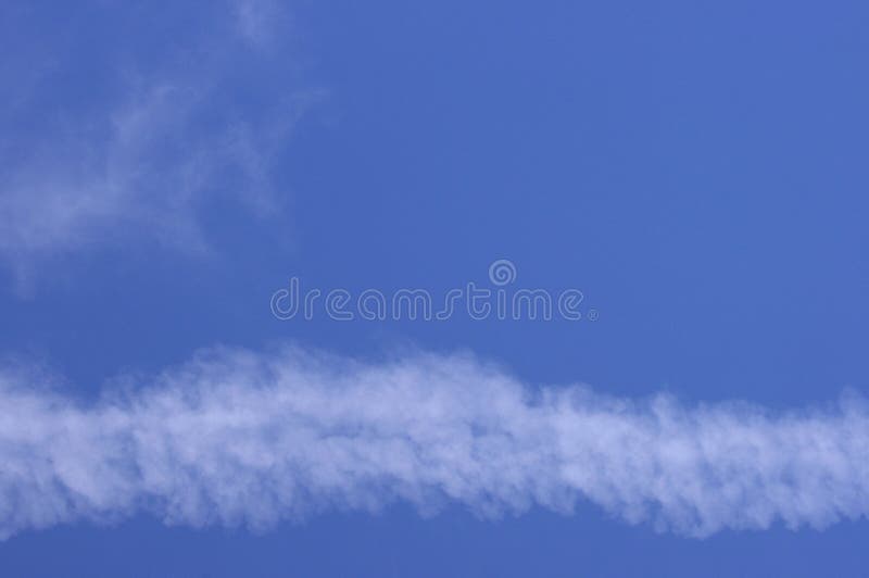 Blue Sky with Line of Fluffy White Clouds Background Stock Photo ...
