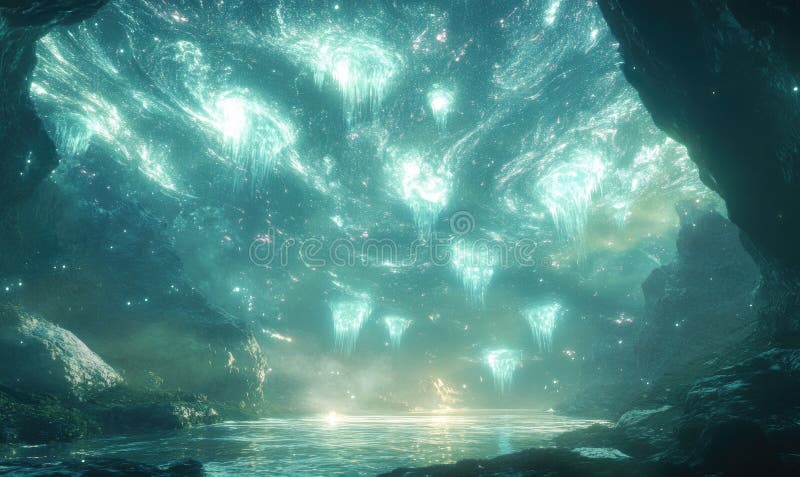 A Blue Sky with Many Stars and a Few Floating Objects Stock Image ...