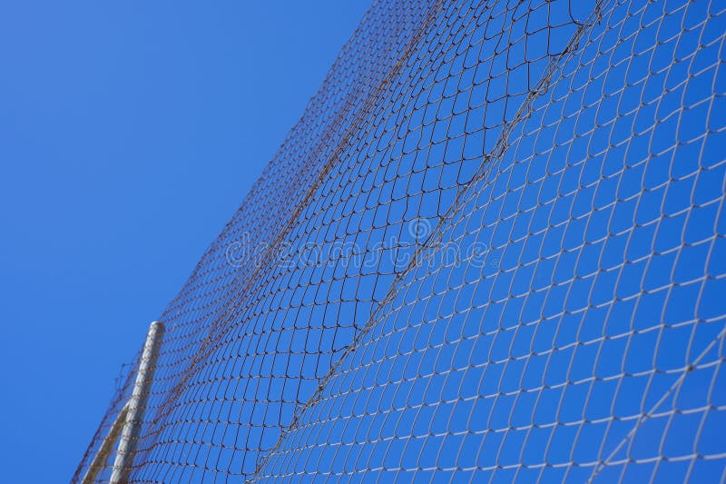 Blue Sky and Metal Fence Pattern Against Clear Background Stock Image ...