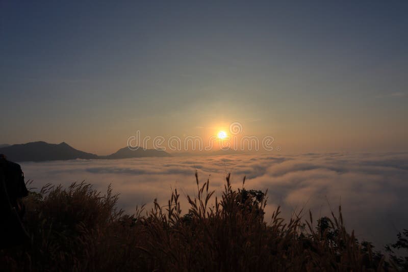 Blue sky with mist stock photo. Image of people, kuensel - 82544782