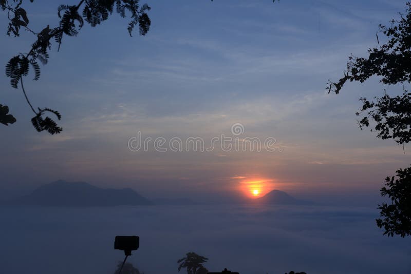 Blue sky with mist stock photo. Image of culture, kuensel - 82554622