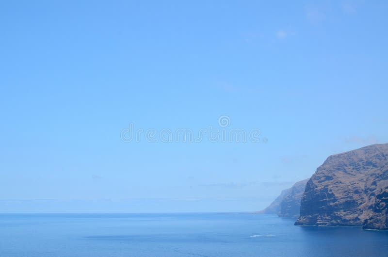 Blue Sky, Mountain and Ocean Stock Image - Image of arabic ...