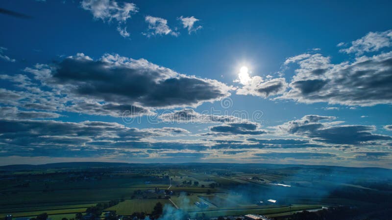 Blue Sky and Multiple Clouds Background Stock Image - Image of light ...