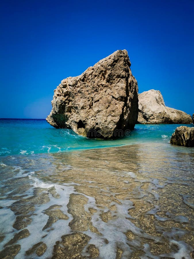 Blue Sky and Nice View in Lefkada Stock Image - Image of arhitecture ...