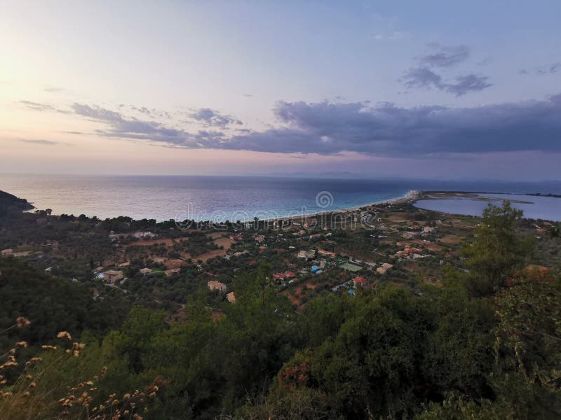 Blue Sky and Nice View in Lefkada Stock Image - Image of alba, flowers ...