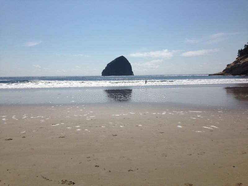 Blue sky Oregon coast stock photo. Image of rock, pacific - 69056312