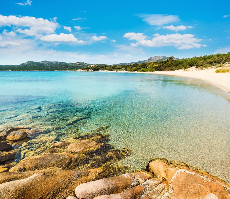 Blue Sky Over La Celvia Beach Stock Photo - Image of colorful, resort ...