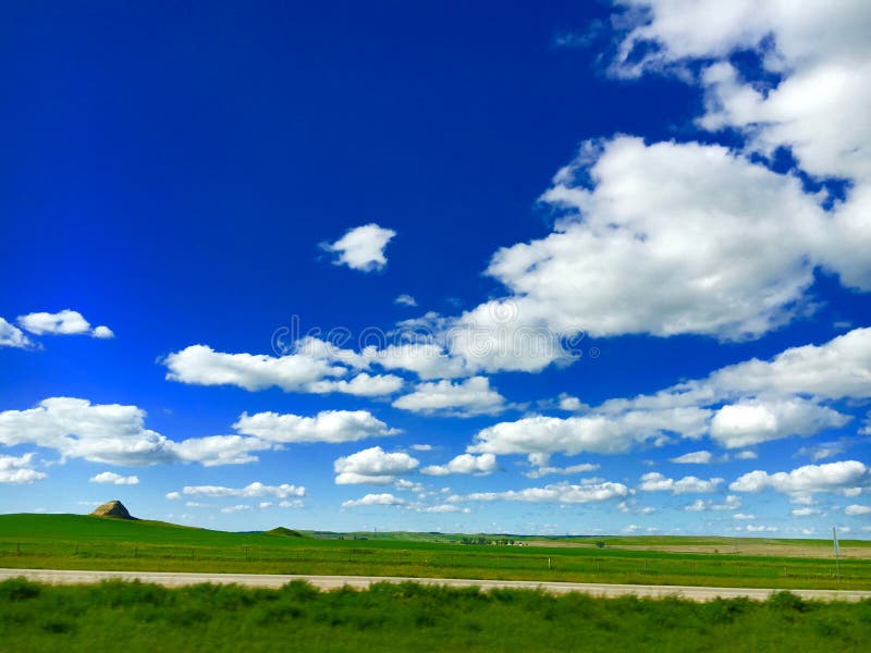 Blue Sky Over the Plains stock image. Image of open, spacious - 75163027