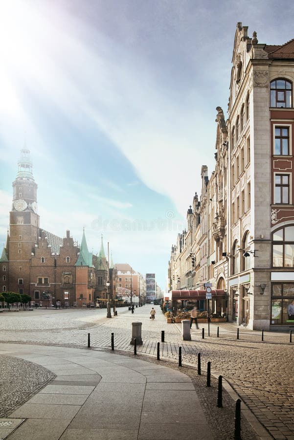 Blue sky over pretty city stock image. Image of landmark - 19245679