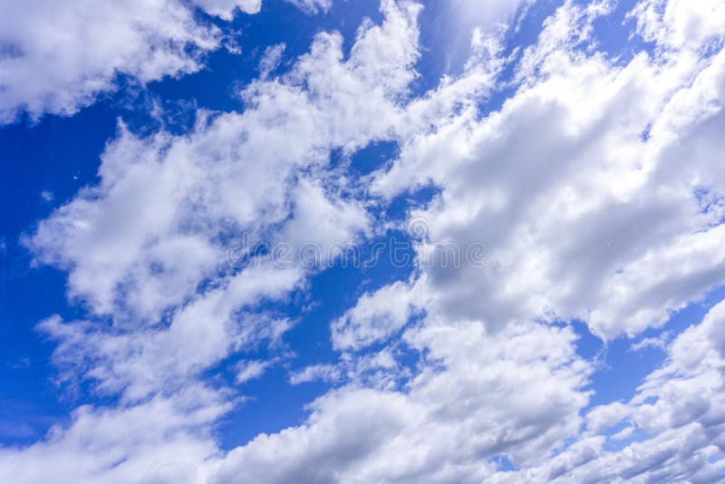 Blue Sky and the Pale Moon Cirrus Clouds Stock Photo - Image of blue ...